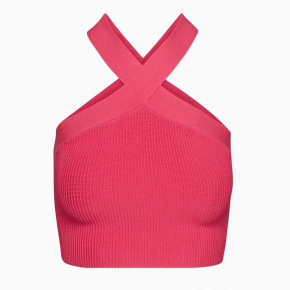 Aritzia | Tops | Aritzia Sculpt Knit Criss Cross Cropped Tank | Poshmark